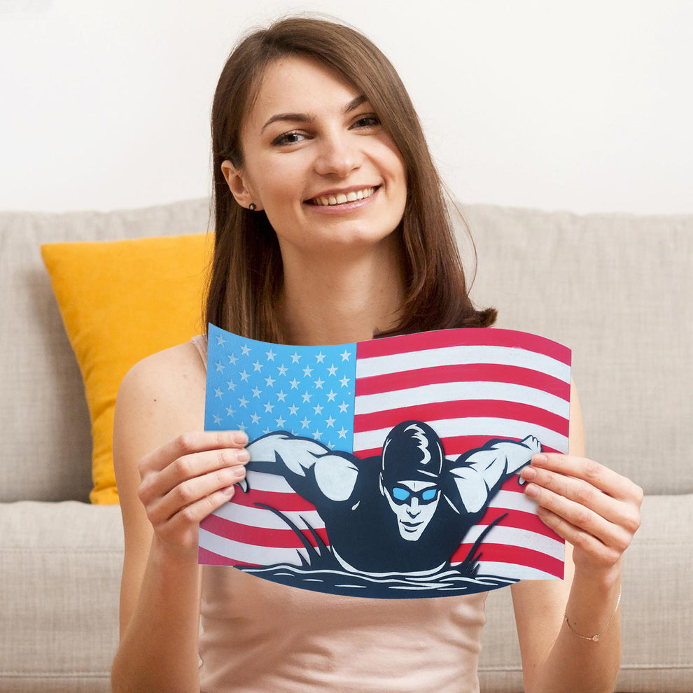 Team USA swimming collage – WeCreat Projects