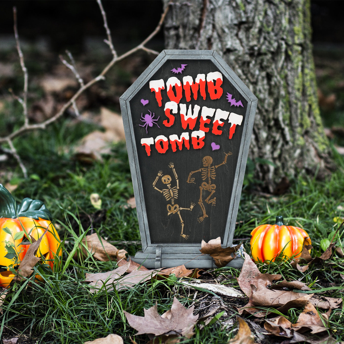 Halloween Dancing Skeleton Tombstone Ornaments – WeCreat Projects
